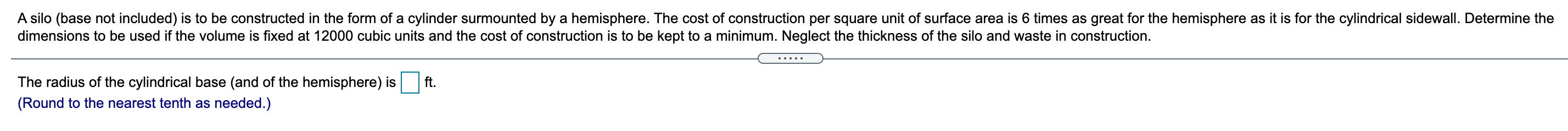 Solved A silo (base not included) is to be constructed in | Chegg.com