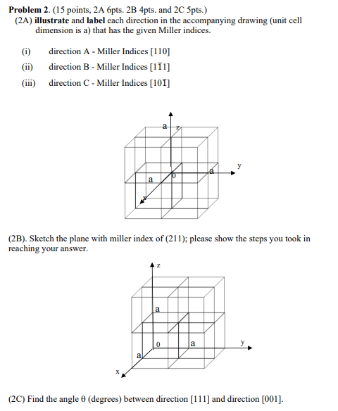 Solved Problem 2. (15 points, 2A 6pts. 2B 4pts. and 2C | Chegg.com