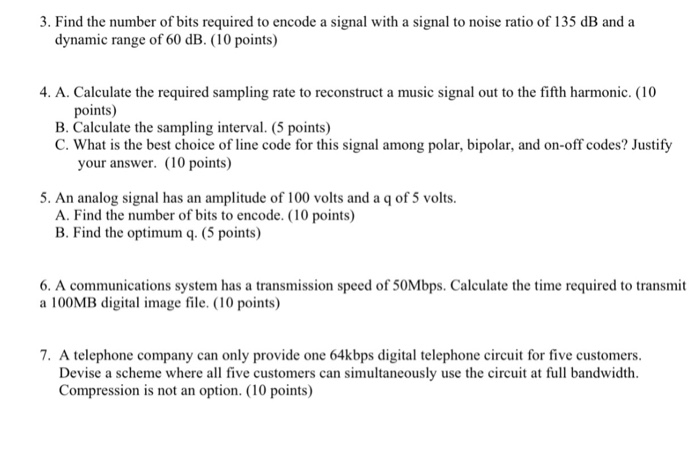 Solved 3. Find the number of bits required to encode a | Chegg.com