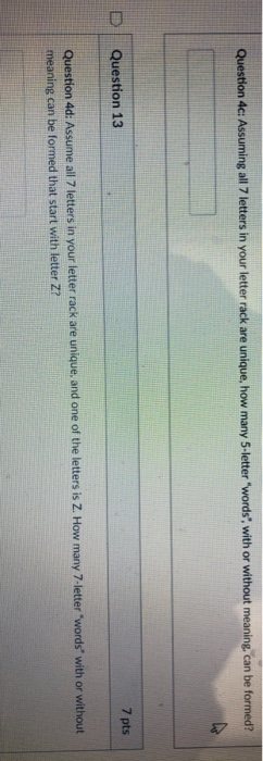 Solved Knowledge Objective: Counting You are playing | Chegg.com