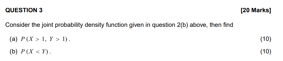 Solved Consider the joint probability density function given | Chegg.com