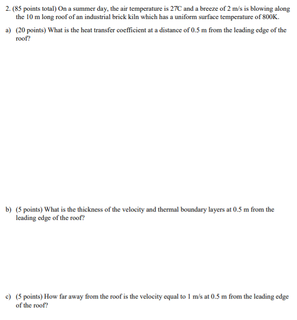 Solved 2. (85 points total) On a summer day, the air | Chegg.com
