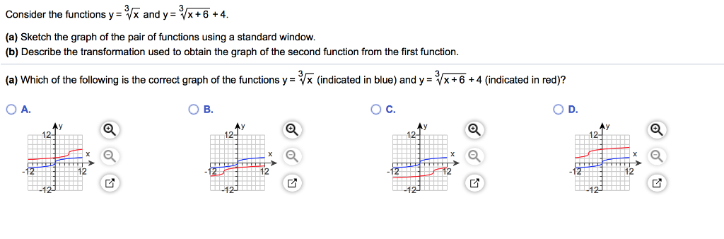 Solved 64 Consider the functions y Vx and y= (a) Sketch the | Chegg.com