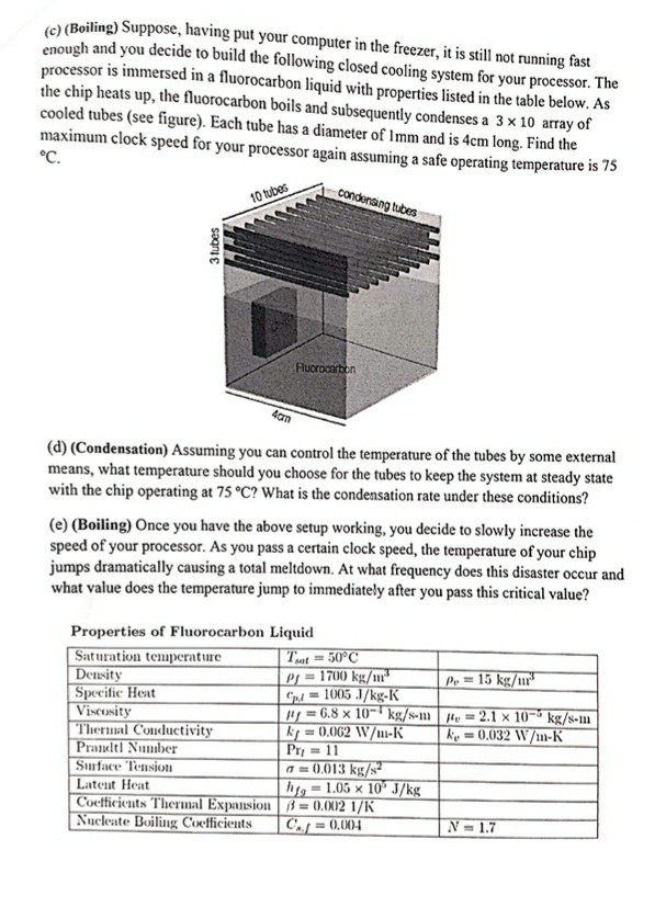problem 7 (External flow, natural convection, and | Chegg.com