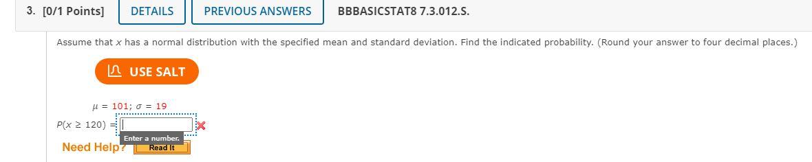 Solved 3. [0/1 Points) DETAILS PREVIOUS ANSWERS BBBASICSTAT8 | Chegg.com