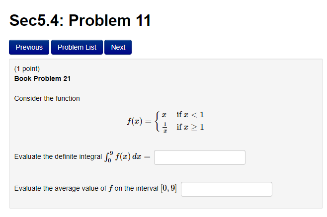Solved Sec5.4: Problem 11 Previous Problem List Next (1 | Chegg.com