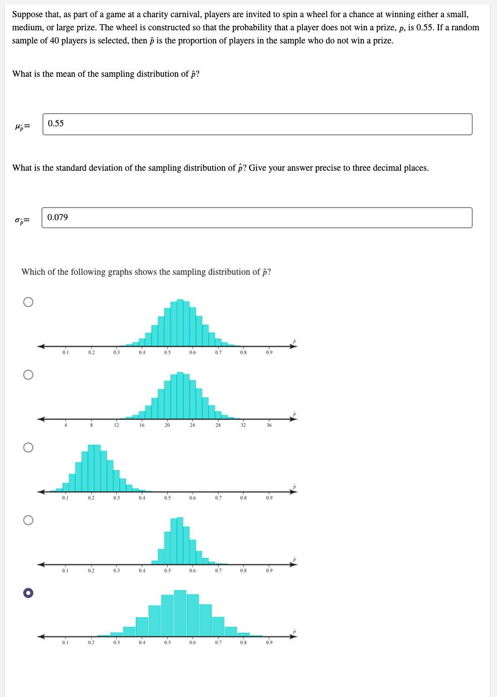 Solved I am wondering which of the sampling distribution of | Chegg.com