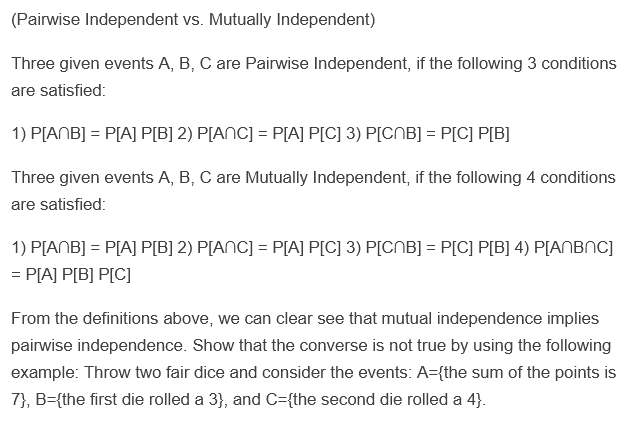 Solved (Pairwise Independent vs. Mutually Independent) Three | Chegg.com