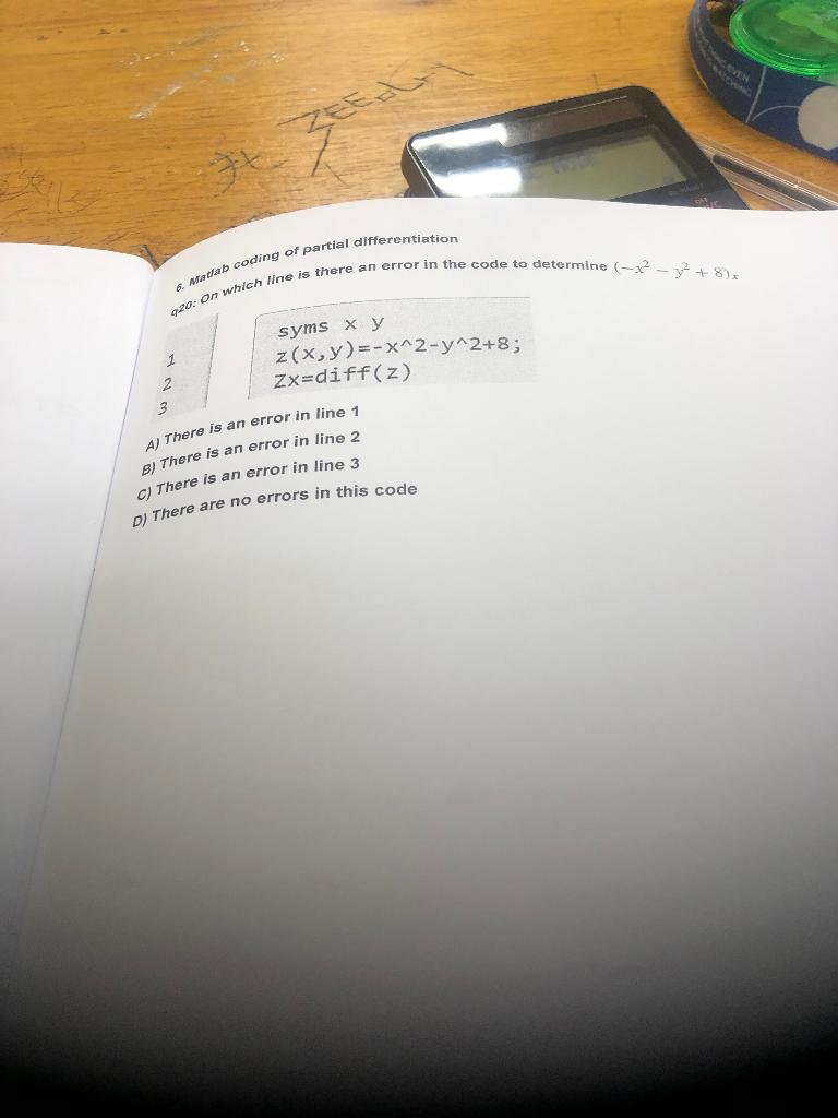 Solved a20: : on which line is there an error in the code to | Chegg.com