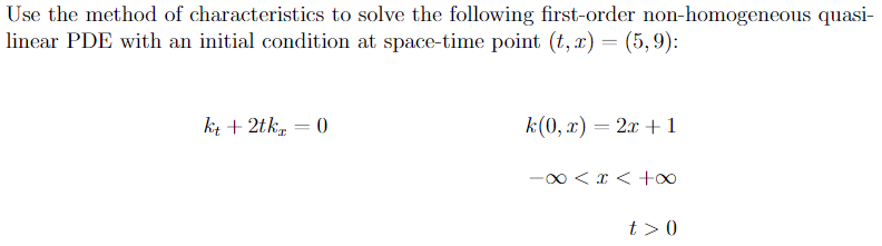 Solved Use the method of characteristics to solve the | Chegg.com