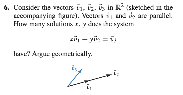 Solved 6. Consider the vectors v1, v2, v3 in R2 (sketched in | Chegg.com