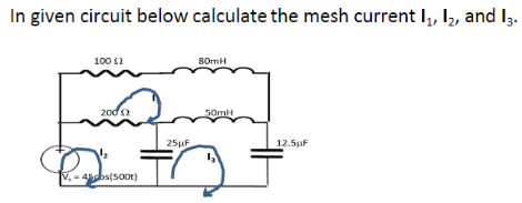 Solved In given circuit below calculate the mesh current I1, | Chegg.com