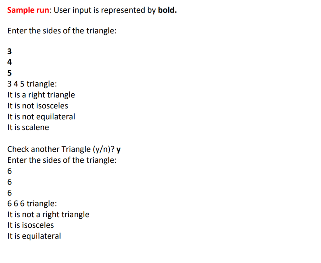 Solved Function Name Triangle () Triangle (int sl, int s2, | Chegg.com