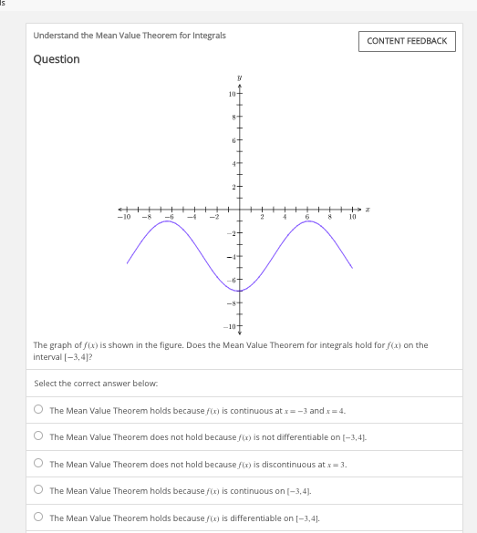 Solved Understand the Mean Value Theorem for Integrals | Chegg.com