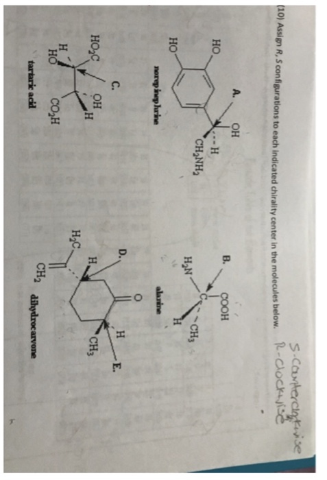 Solved 5 (10) Assign R, S configurations to each indicated | Chegg.com