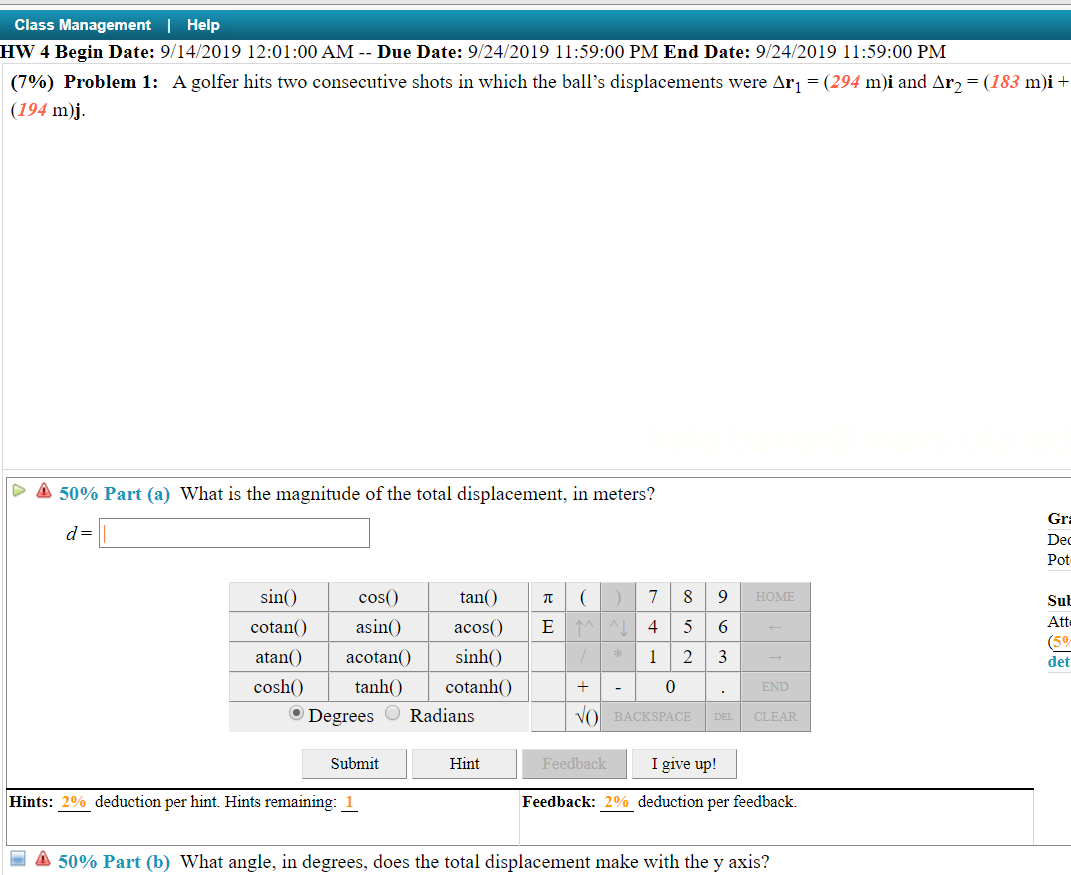 Solved Class Management | Help HW 4 Begin Date: 9/14/2019 | Chegg.com