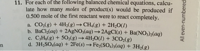 Solved 9 Consider The Balanced Chemical Equation 4a1s 