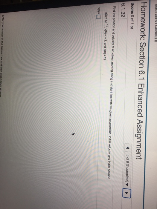 Solved Homework Section 6 1 Enhanced Assignment Score 0 Of