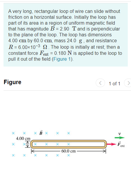 Solved A Very Long Rectangular Loop Of Wire Can Slide