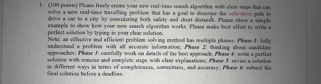 Solved ( 100 points) Please freely create your new real-time | Chegg.com