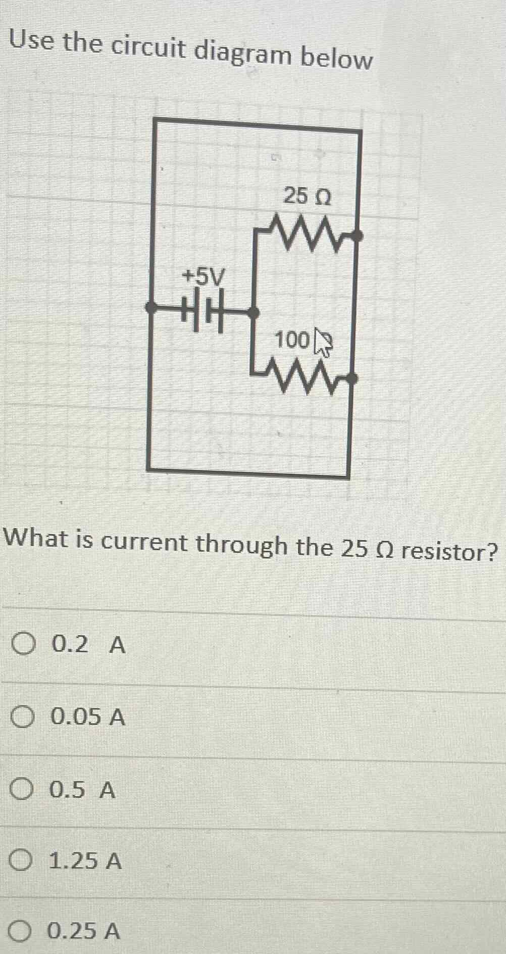 Solved Use the circuit diagram below What is current through | Chegg.com
