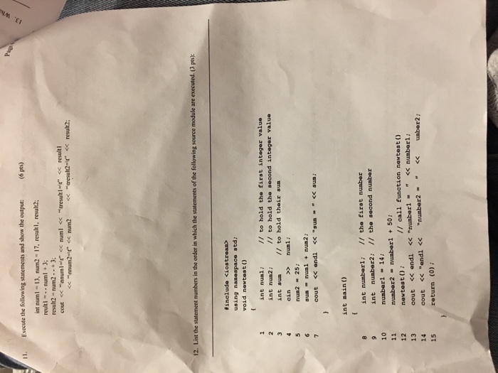 Solved write three declaration statements (with /without | Chegg.com