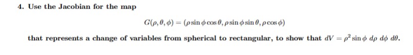 Solved 4. Use the Jacobian for the map | Chegg.com
