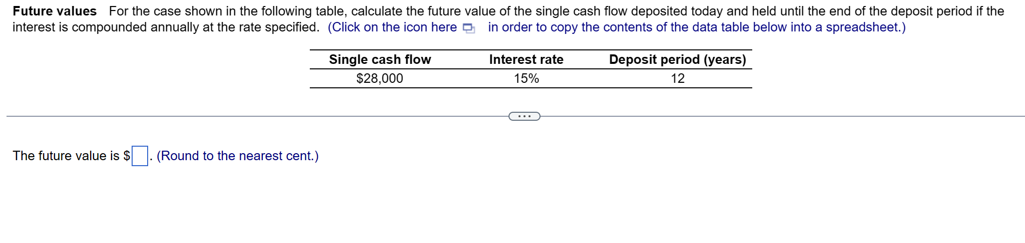 Solved Future values For the case shown in the following | Chegg.com