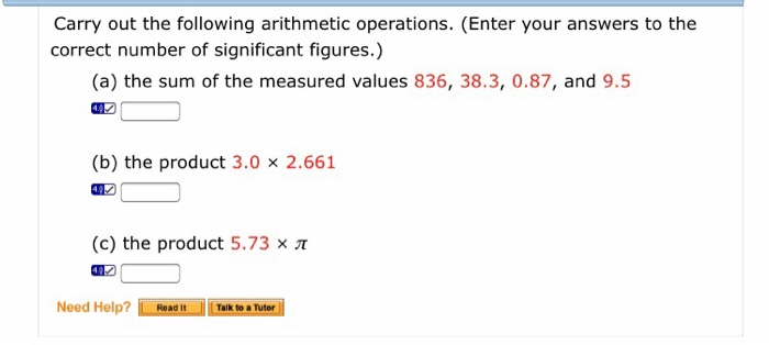 Solved Carry out the following arithmetic operations. (Enter | Chegg.com