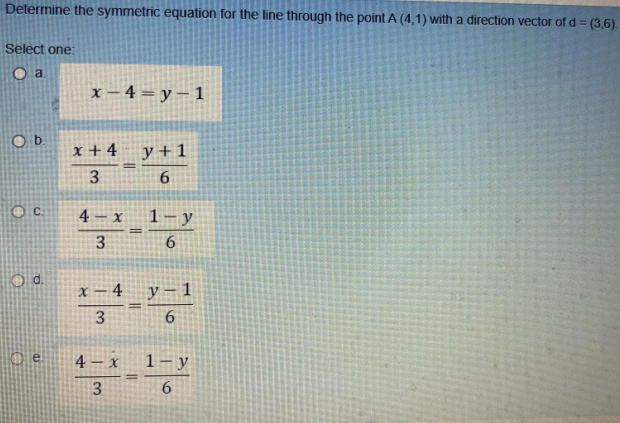 Solved Determine the symmetric equation for the line through | Chegg.com