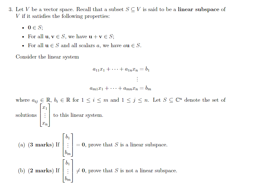 Solved Let V be a vector space. Recall that a subset S⊆V is | Chegg.com