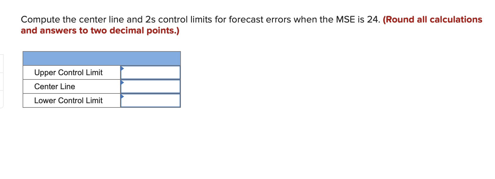 Solved Compute the center line and 2s control limits for | Chegg.com