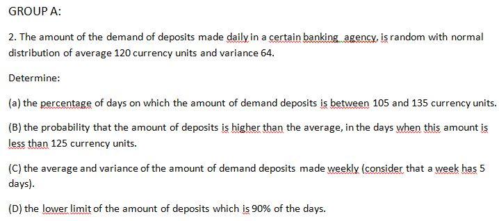 Solved GROUP A: 2. The amount of the demand of deposits made | Chegg.com