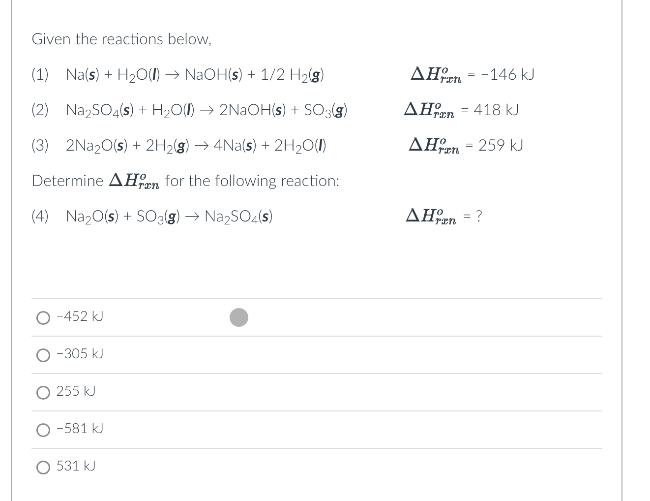 Solved Given the reactions below, (1) | Chegg.com