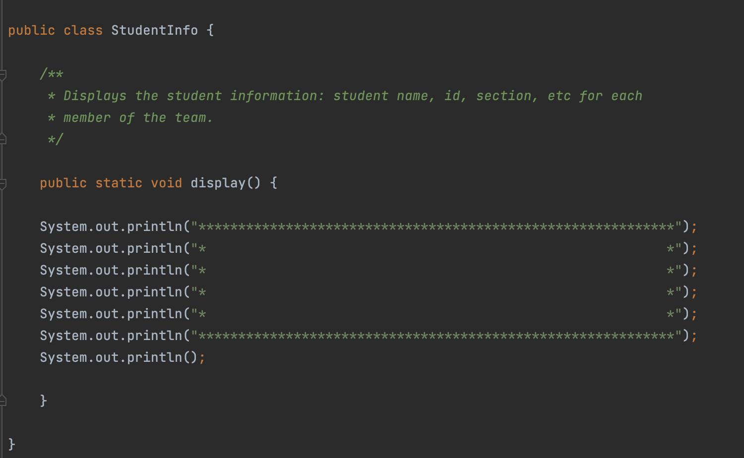 Solved Complete the Code to display name : James Bond , | Chegg.com