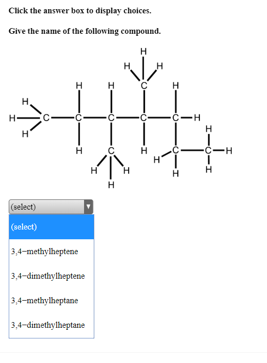 Solved Click the answer box to display choices. Give the | Chegg.com
