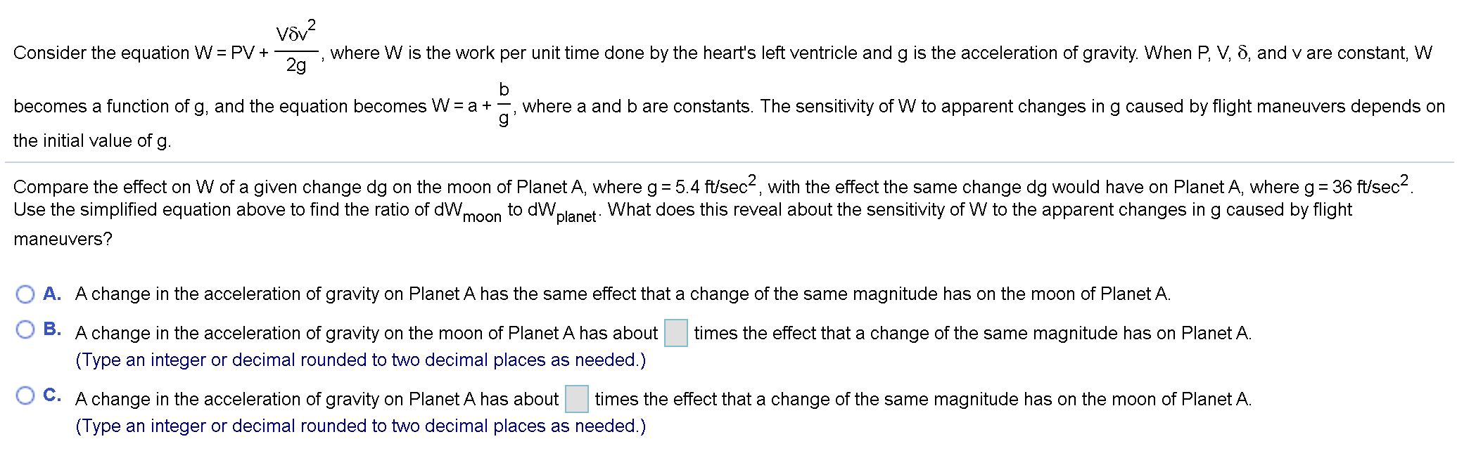 Solved i var? Consider the equation W = PV+ , where W is the | Chegg.com