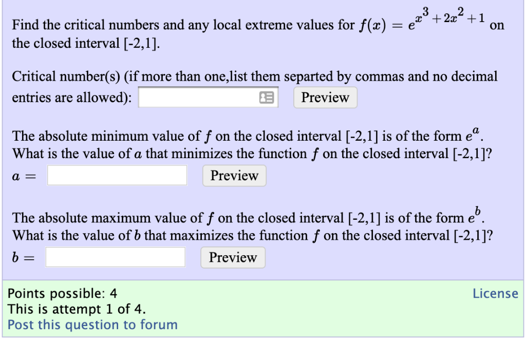 Solved Find the critical numbers and any local extreme | Chegg.com