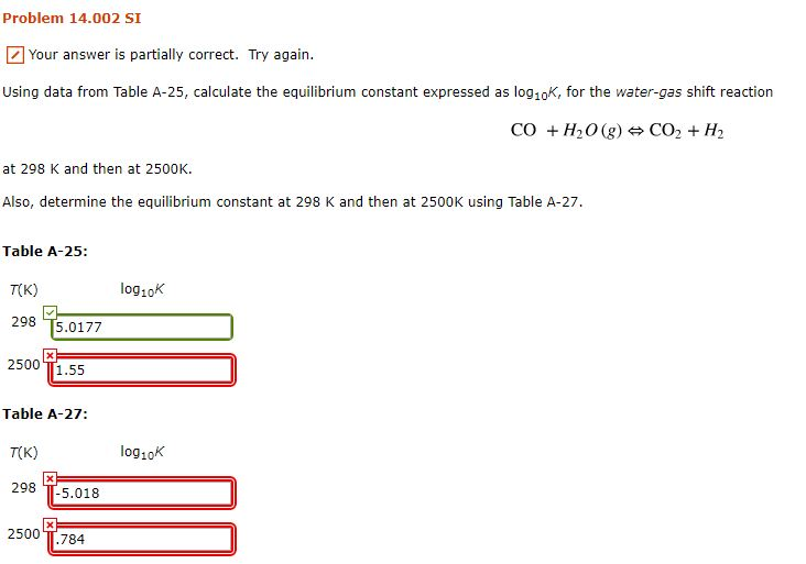 Solved Problem 14 002 Si Your Answer Is Partially Correct