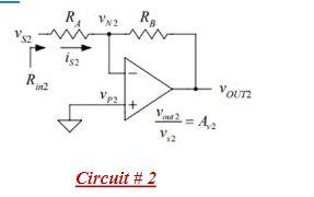 Solved R R₁ VN2 RB İs2 Vp2 Circuit # 2 VOUTI V2 = A₁2 | Chegg.com