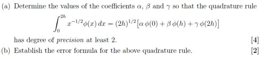 Solved (a) Determine the values of the coefficients a, B and | Chegg.com