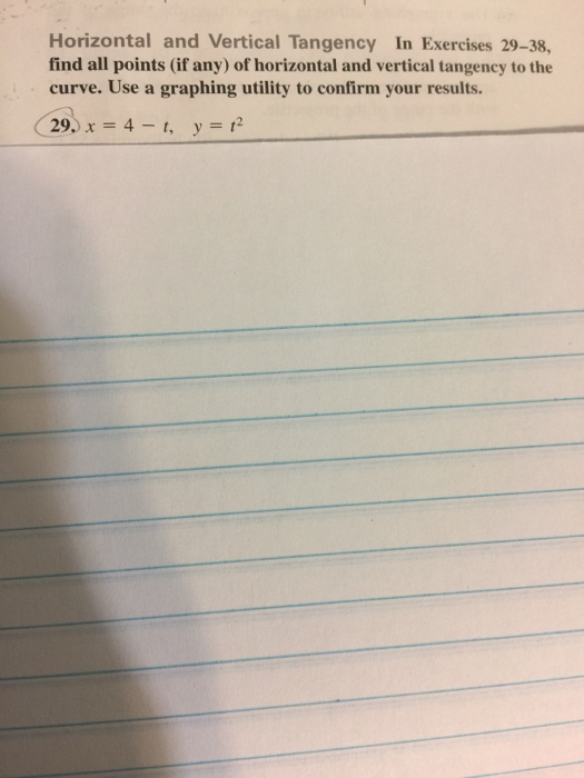 Solved Horizontal and Vertical Tangency In Exercises 29-38, | Chegg.com