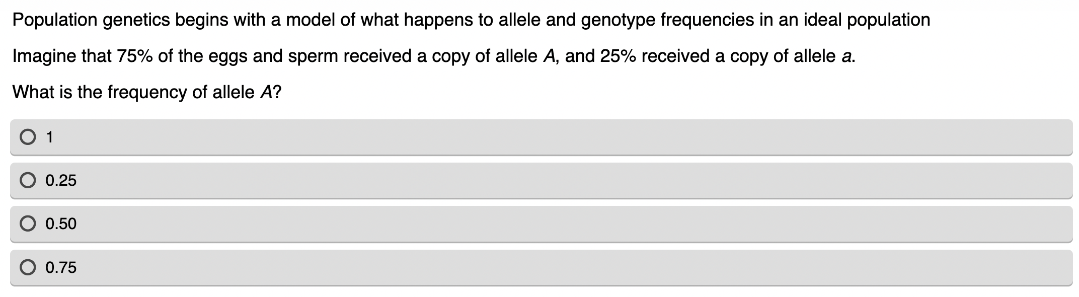 Solved Population genetics begins with a model of what | Chegg.com