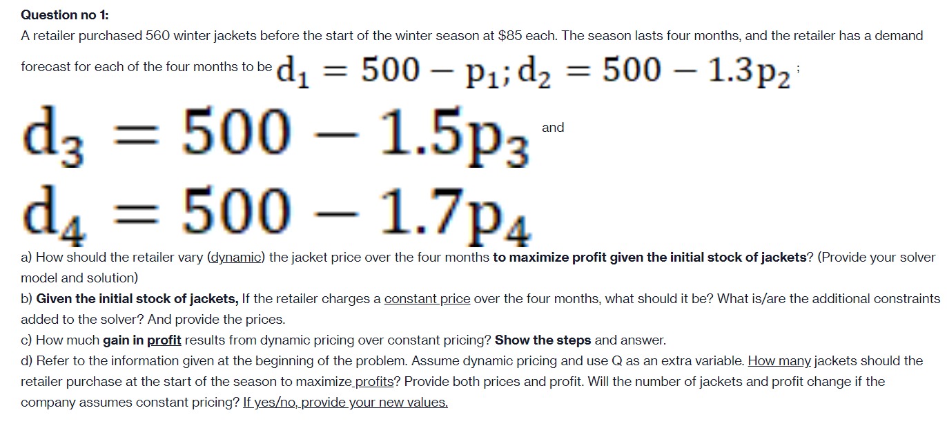 Solved d3=500−1.5p3 d4=500−1.3p2 d2 | Chegg.com