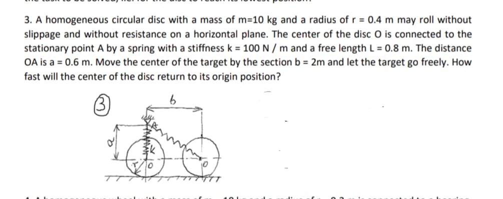 Solved A homogeneous circular disc with a mass of m=10kg | Chegg.com