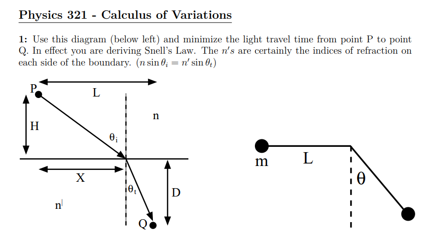 Solved Physics 321 - Calculus of Variations 1: Use this | Chegg.com