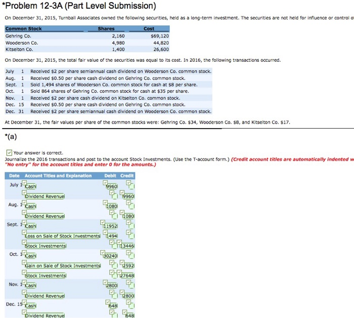 Solved Problem 12-3A (Part Level Submission) On December 31, | Chegg.com