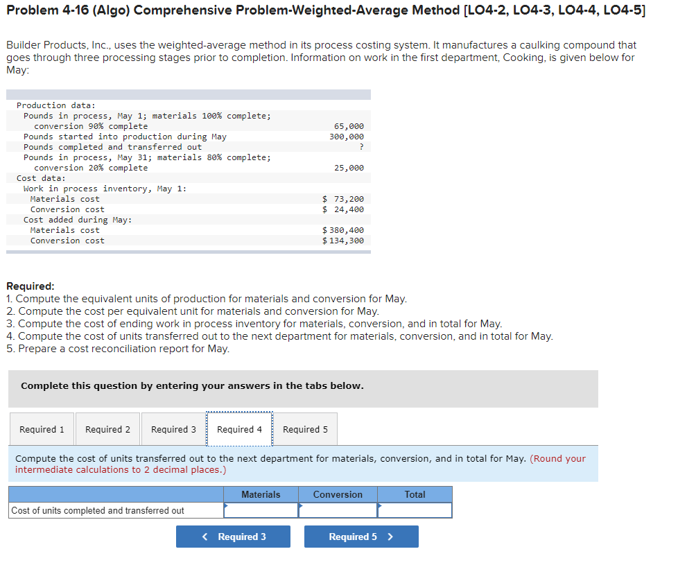 Solved Problem 4-16 (Algo) Comprehensive | Chegg.com