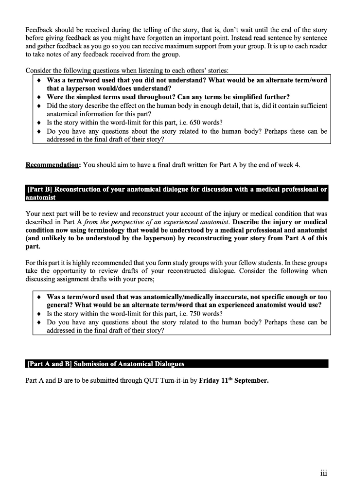 Solved LSB255 ASSIGNMENT: ANATOMICAL DIALOGUE Submission | Chegg.com