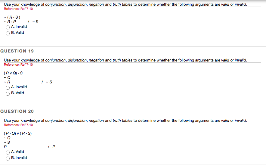 Solved Use your knowledge of conjunction, disjunction, | Chegg.com Solved Use your knowledge of conjunction, disjunction, | Chegg.com
